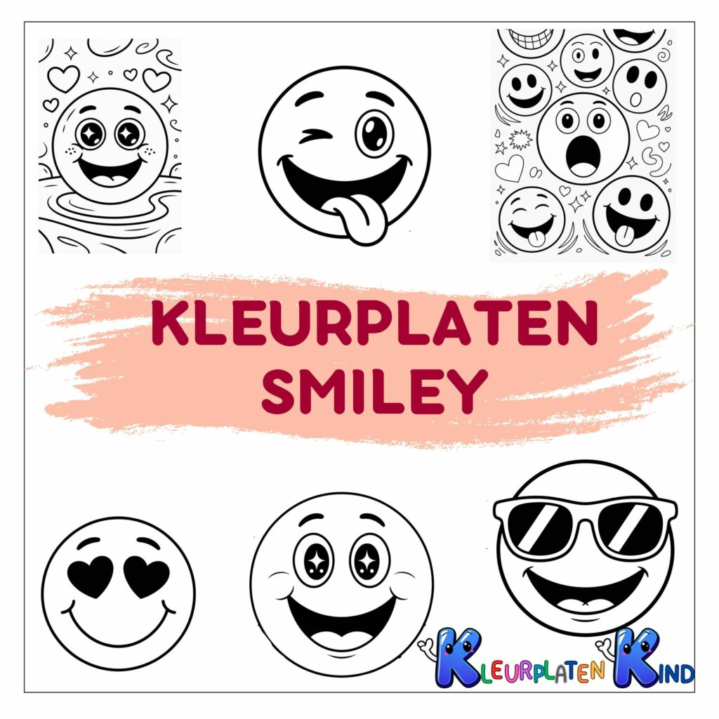 12 leuke smiley kleurplaten gratis PDF