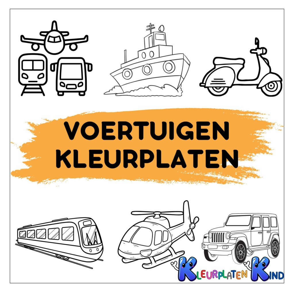 35 Voertuigen kleurplaten om gratis te printen en kleuren
